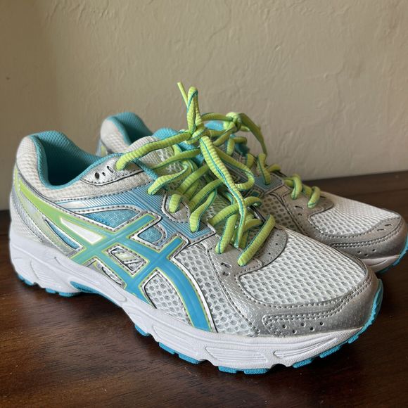 Asics | Shoes | Asics Gel Contend 2 Gray Silver Aqua Blue Running Shoe ...